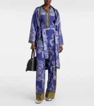 Etro Paisley High-rise Wide-leg Pants