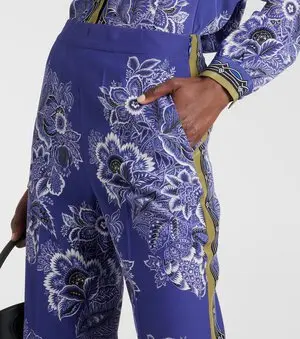 Etro Paisley High-rise Silk Wide-leg Pants