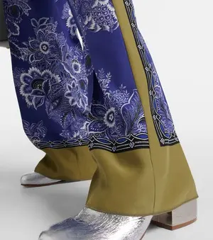 Etro Paisley High-rise Wide-leg Pants