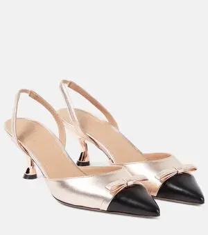 MALONE SOULIERS Bernadette Leather Slingback Pumps - Multicoloured