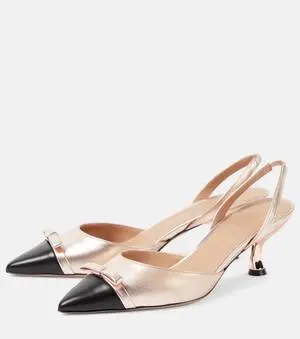 MALONE SOULIERS Bernadette Leather Slingback Pumps