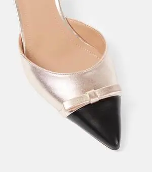 MALONE SOULIERS Bernadette Leather Slingback Pumps