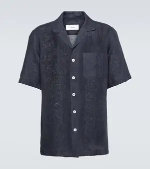 LARDINI Linen Shirt - Blue