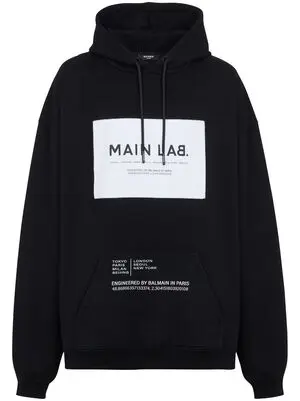 Balmain Logo-patch Cotton-blend Hoodie