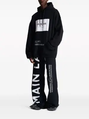 Balmain Logo-patch Cotton-blend Hoodie