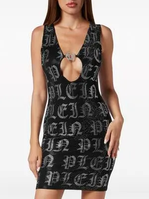 Philipp Plein Gothic Plein Rhinestone-embellished Minidress