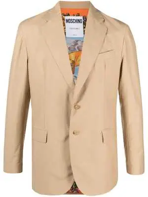 Moschino Single-breasted Cotton-blend Blazer