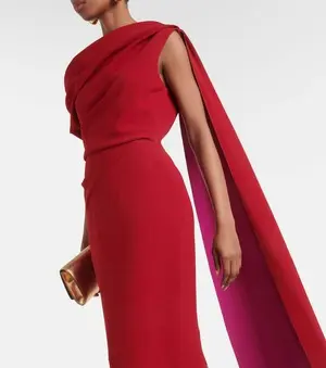 ROKSANDA Maite Asymmetric Caped Gown