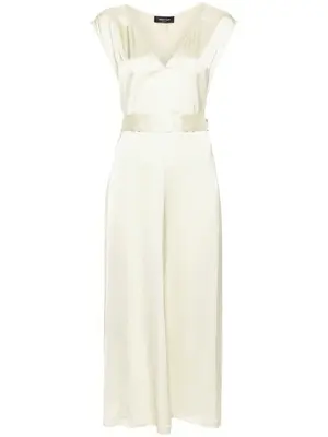 Fabiana Filippi Belted Satin Midi Dress