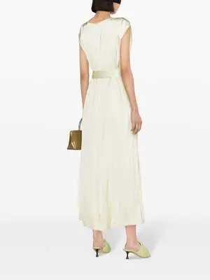 Fabiana Filippi Belted Satin Midi Dress