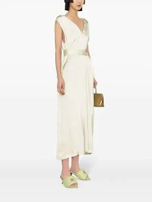 Fabiana Filippi Belted Satin Midi Dress
