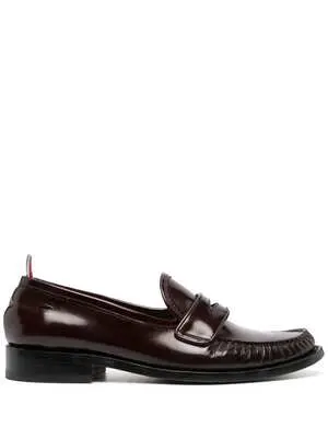 Thom Browne Soft Spazzolato Leather Pleated Loafers