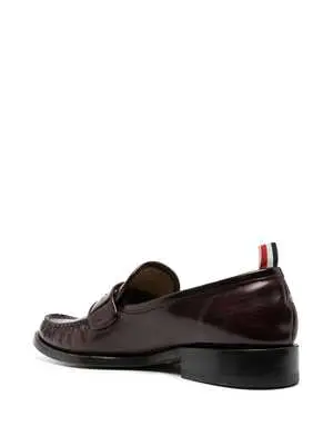 Thom Browne Soft Spazzolato Leather Pleated Loafers