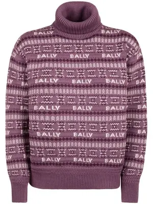 Bally Logo-intarsia Merino Wool Jumper