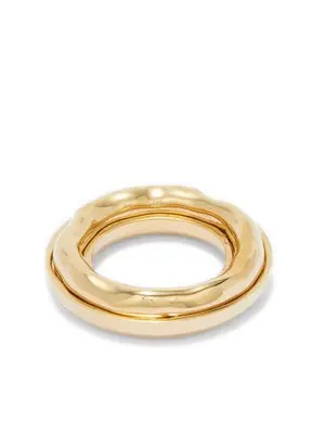 JIL SANDER Logo-engraved Band Ring - Yellow