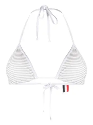 Thom Browne Logo-patch Bikini Top