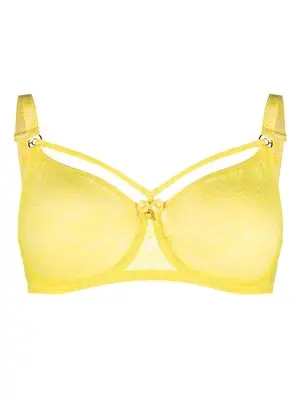 Marlies Dekkers Space Odyssey Floral-lace Push-up Bra - Yellow