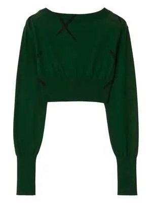 Burberry Argyle Cropped Jumper