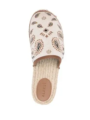 Alanui Bandana-jacquard Espadrilles - Neutrals