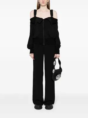Yohji Yamamoto Off-shoulder Zip-up Jacket