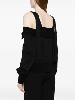 Yohji Yamamoto Off-shoulder Zip-up Jacket