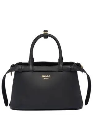 Prada Buckle Tote Bag - Black