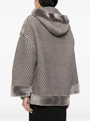 Lorena Antoniazzi Sheepskin Hooded Jacket