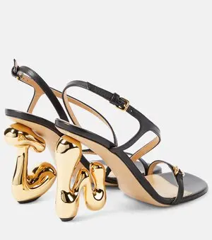JW Anderson Sculptural Heel Leather Sandals