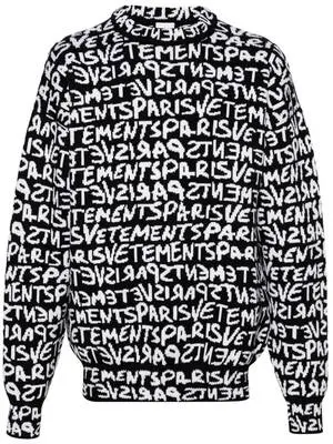 VETEMENTS Intarsia-knit Logo Wool Jumper