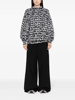 Vetements Intarsia-knit Logo Wool Jumper