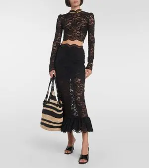 Rabanne Lace Midi Skirt