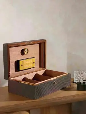 GIOBAGNARA Small Santiago Leather Humidor
