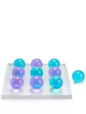 Jonathan Adler Tic Tac Toe Acrylic Game Set - Blue