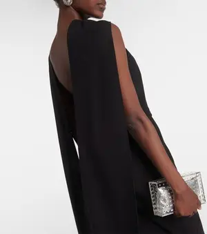 Safiyaa Lilien Caped Gown - Black