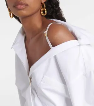 Jacquemus La Mini Robe Chemise Shirt Dress - White