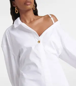 Jacquemus La Mini Robe Chemise Shirt Dress - White