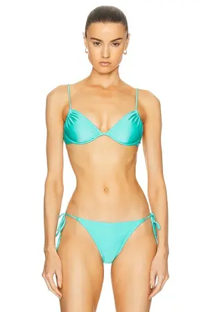 SHANI SHEMER Renata Bikini Top - Blue Maldives