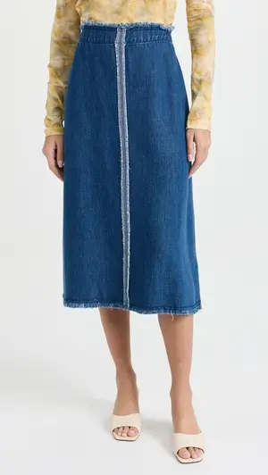 Raquel Allegra Aurora Denim Skirt