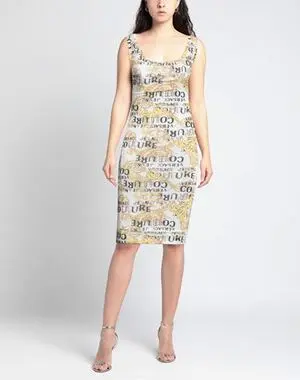 Versace Midi Bodycon Dress - White