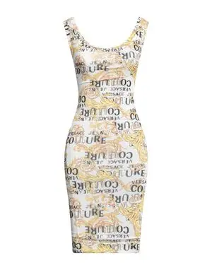 Versace Midi Bodycon Dress - White