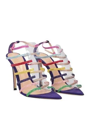 GIANVITO ROSSI Strappy Crystal Embellished Sandals - Transparent