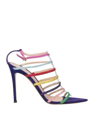 GIANVITO ROSSI Strappy Crystal Embellished Sandals - Transparent