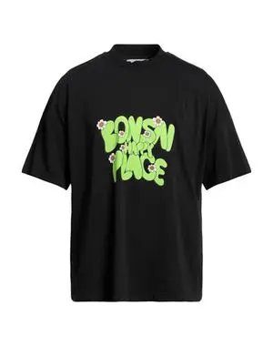 BONSAI Man T-shirt White Size S Cotton Black
