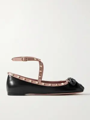Valentino Garavani Rockstud Leather Ballet Flats