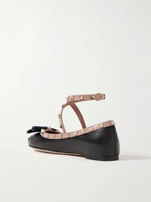 Valentino Garavani Rockstud Leather Ballet Flats