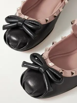Valentino Garavani Rockstud Leather Ballet Flats