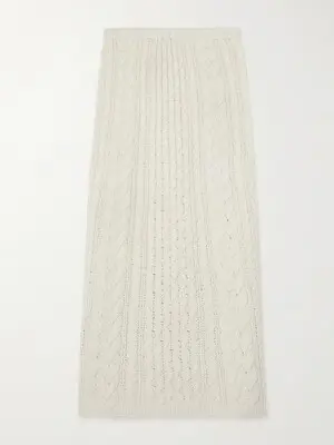 Gabriela Hearst Callum Cable-knit Cashmere Maxi Skirt