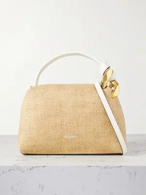 JW Anderson Jwa Corner Small Chain-embellished Textured-leather Shoulder Bag