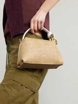JW Anderson Jwa Corner Small Chain-embellished Textured-leather Shoulder Bag