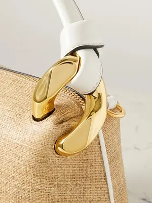 JW Anderson Jwa Corner Small Chain-embellished Textured-leather Shoulder Bag